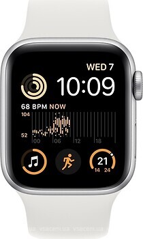 Часы Apple Watch SE 2022 GPS 44mm Silver Aluminium Case with White ...
